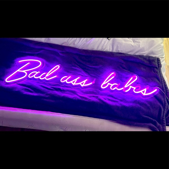 Wall Decor | Neon Pink Custom Bad Ass Babes Light Up Sign | Poshmark